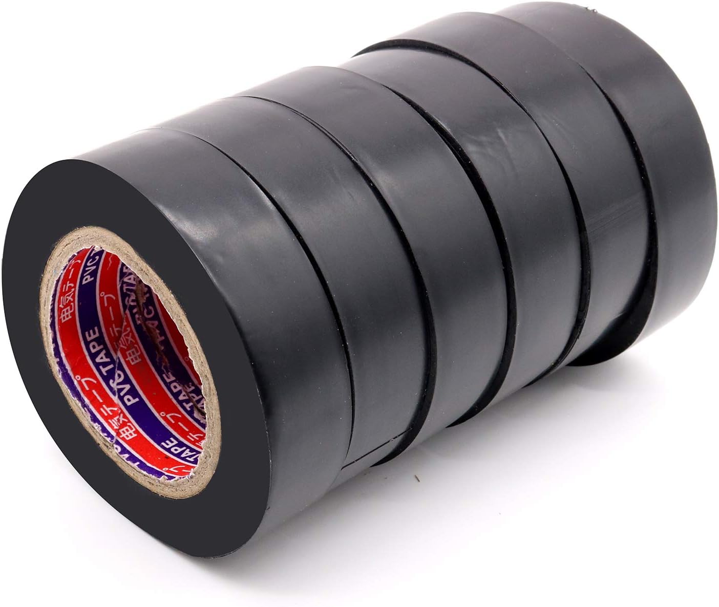6 Pack Electrical Tape, Insulation Tape, Black Colors PVC Tape Adhesive ...