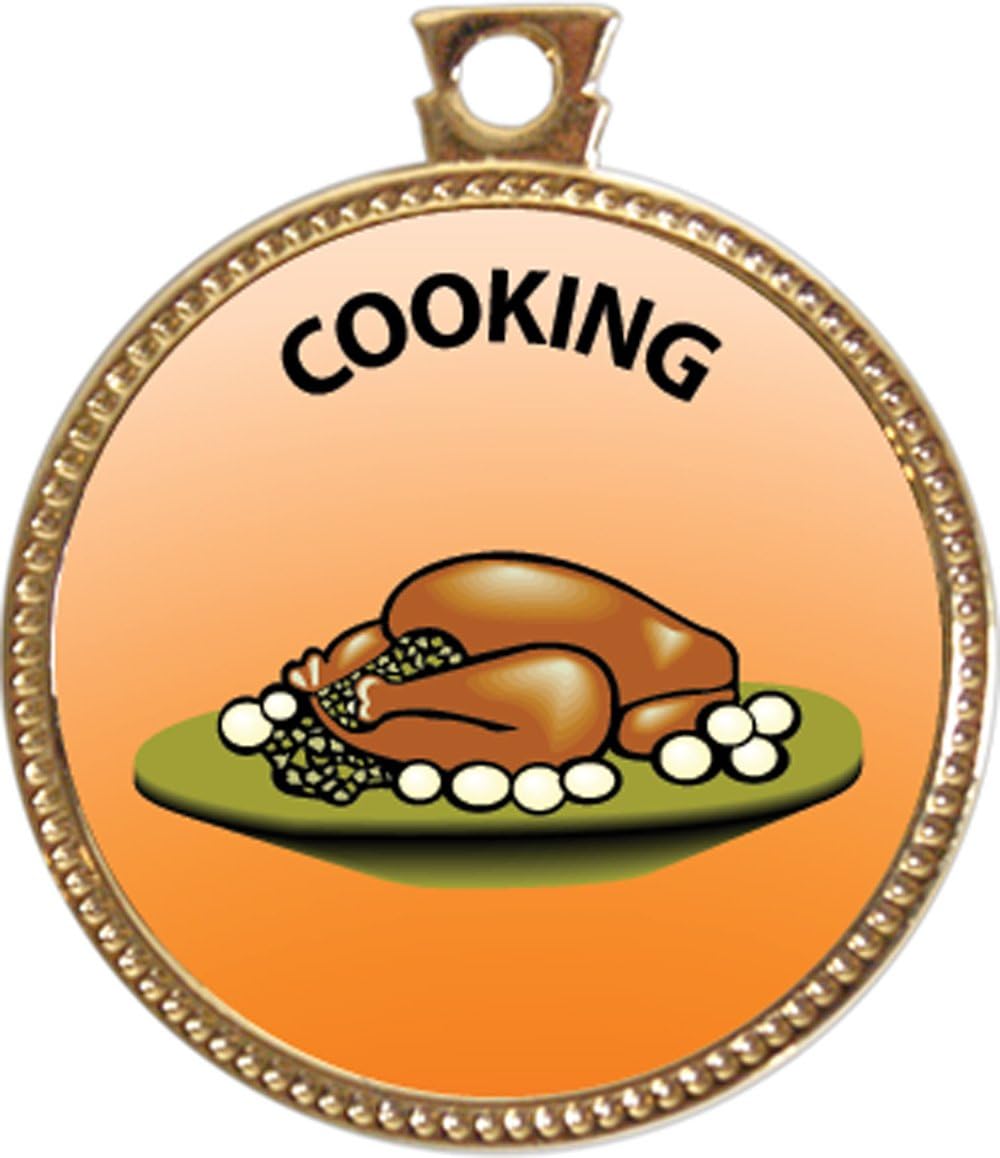 Amazon.com: Keepsake Awards Cooking Award, 1 inch Dia Gold Medal ...