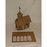 Amazon.com: Putz Style Little Village Cardboard Church : Home & Kitchen
