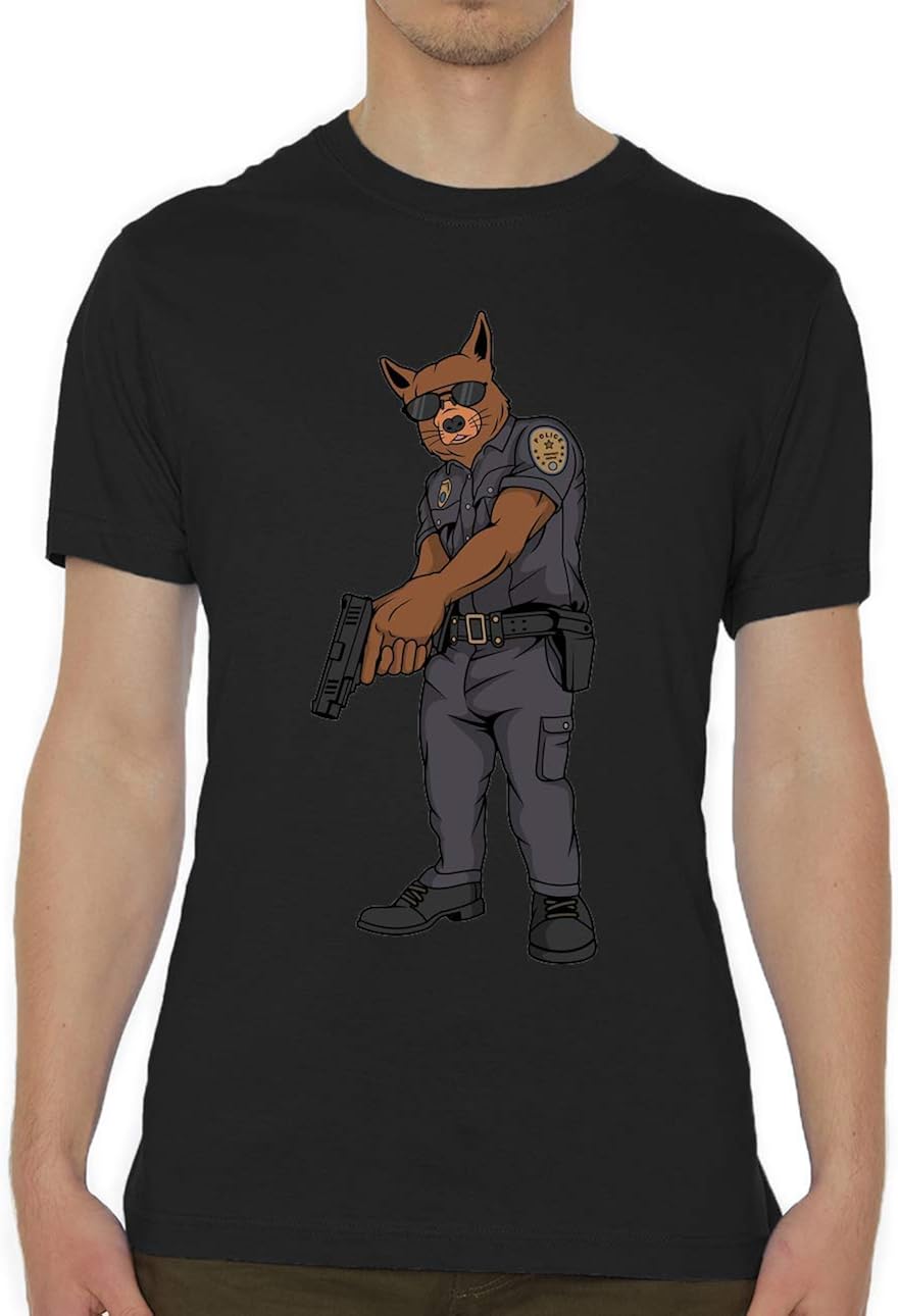 K9 Police Law Enforcement Dog Art Men's T-Shirt: Amazon.co.uk: Clothing