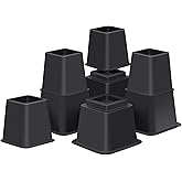 Amazon.com: ANNKUT Bed Risers 8 inch Heavy Duty,Elevation in Heights 3 ...