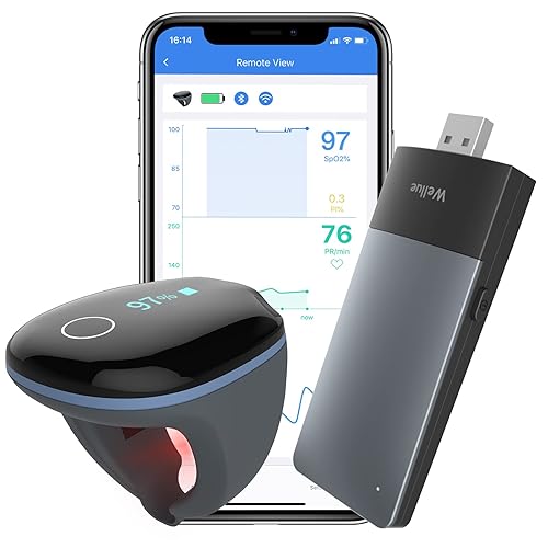 Wellue O2ring Remote Kit | Bluetooth Sleep Tracker with Wi-Fi Stick ...