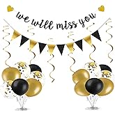 Amazon.com: 27 Pieces We Will Miss You Decorations, We Will Miss You Banner Latex Balloon Set ...