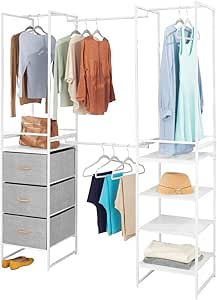 Amazon.com: mDesign Modular Closet Organizer System, Storage Unit ...