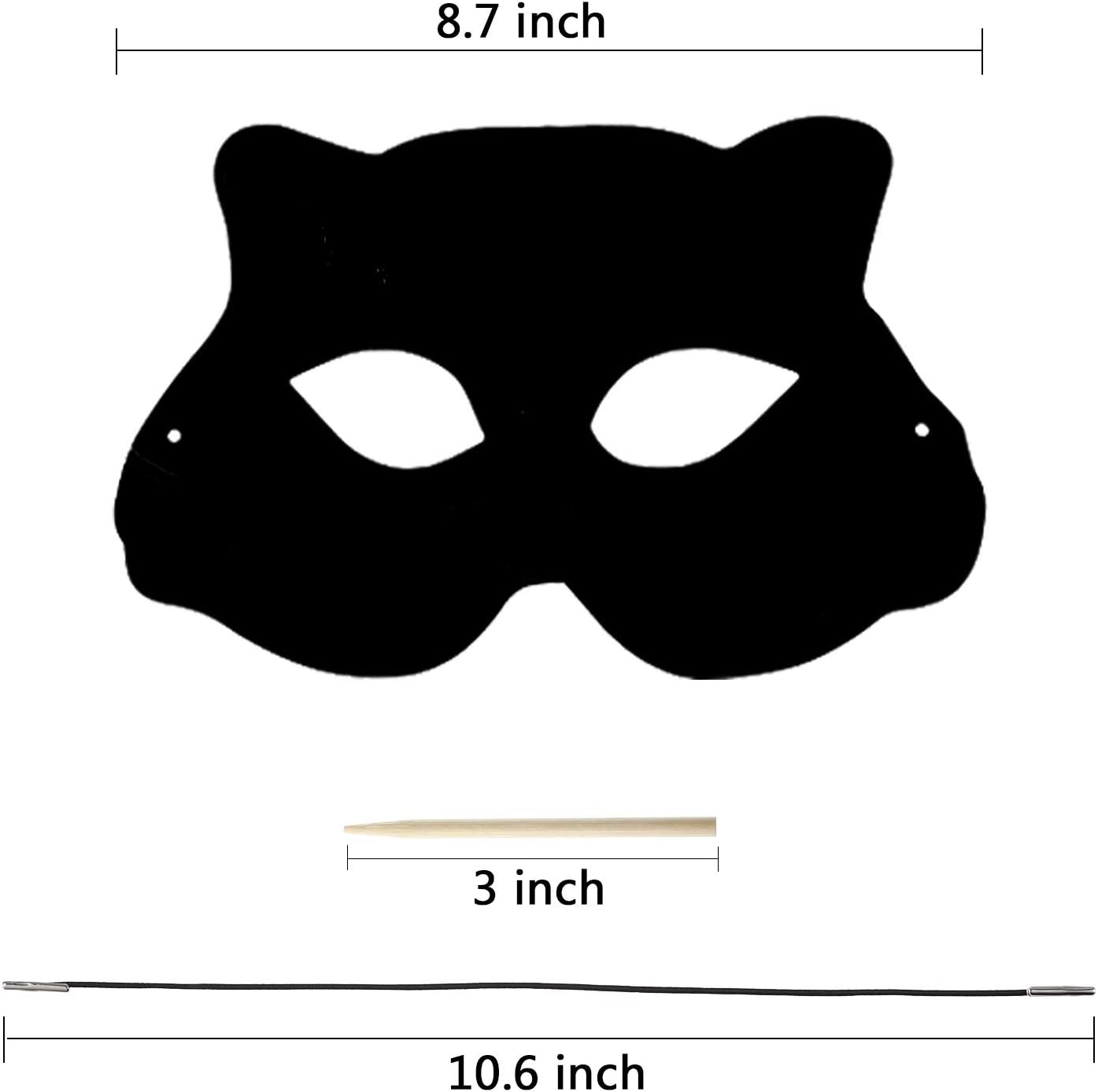 Gejoy 40 Sets Scratch Paper Animal Masks Colorful Scratch Mask with ...