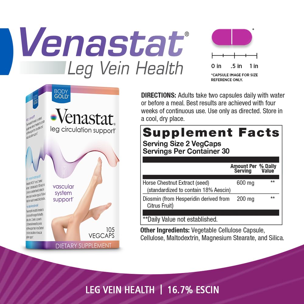 Mua Body Gold Venastat - Leg Vein Support Supplements, Circulation ...