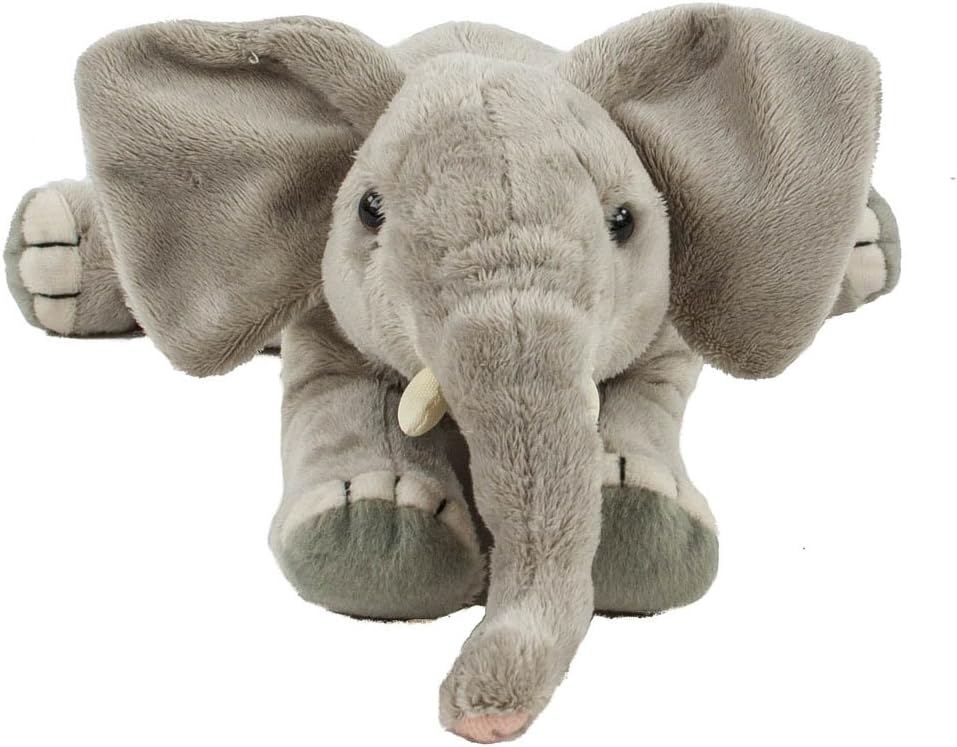 Peluche éléphant couché 29 cm bezauberndes garni de fibres et granulés ...