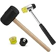 2 PCS Rubber Hammer, Multi-function Hammer, Double Head Mounting Hammer ...