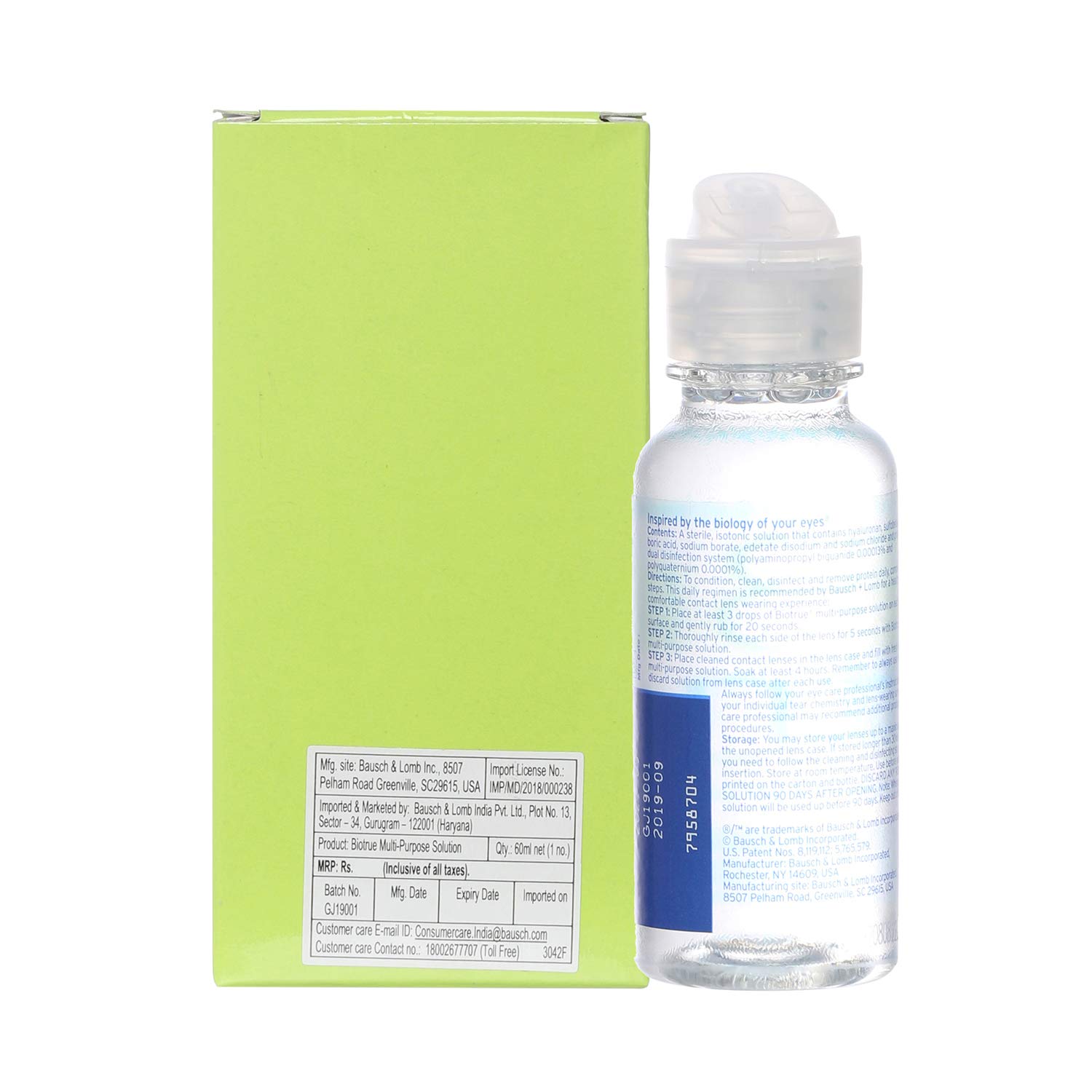 Biotrue Multi-Purpose Contact Lens Solution, 2 Fl Oz (Pack of 4)- Buy ...