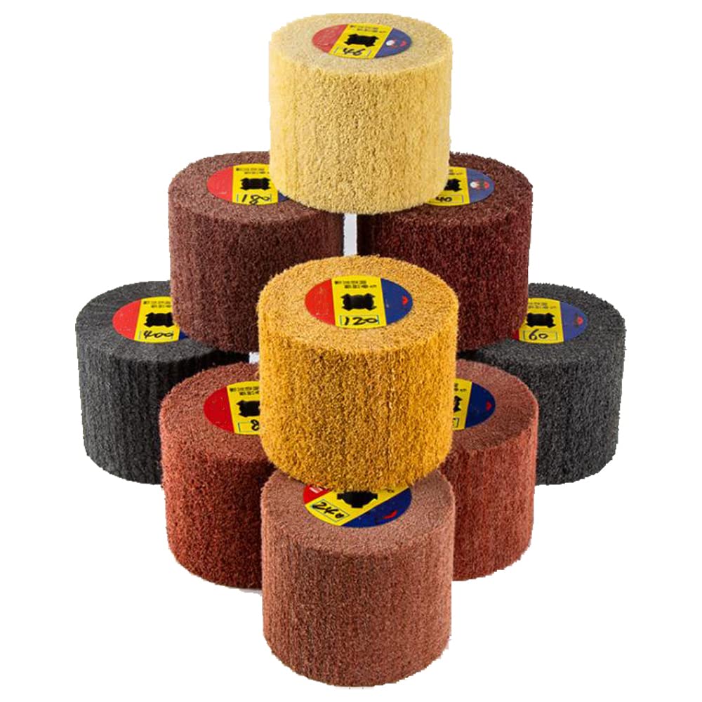 Aluminum Wheel Polish 8 Pack Non-Woven Abrasive Wire Drawing Burnishing ...