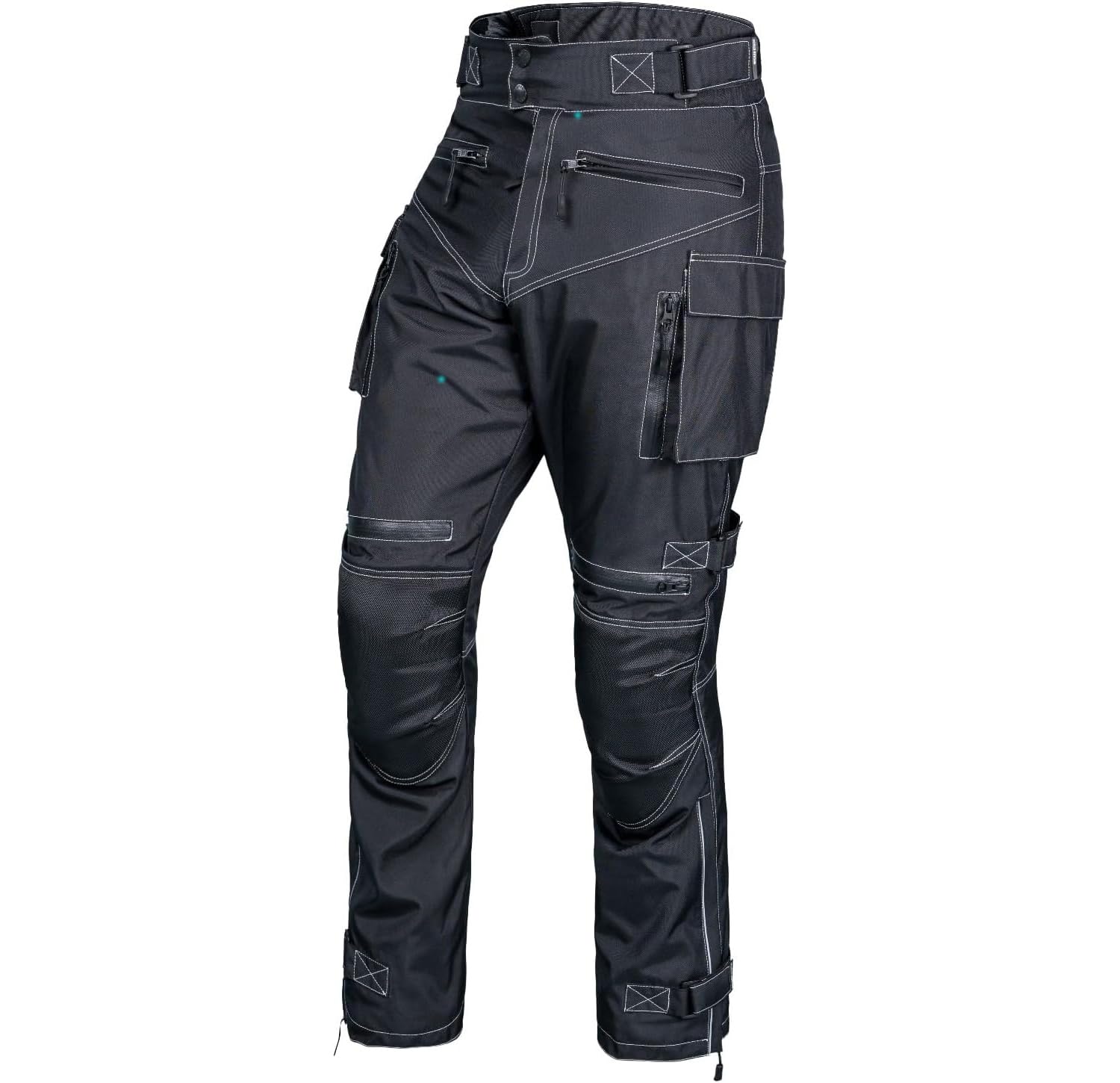 WICKED STOCK Mens Waterproof Armored Motorcycle Riding Dual Sport Pants ...