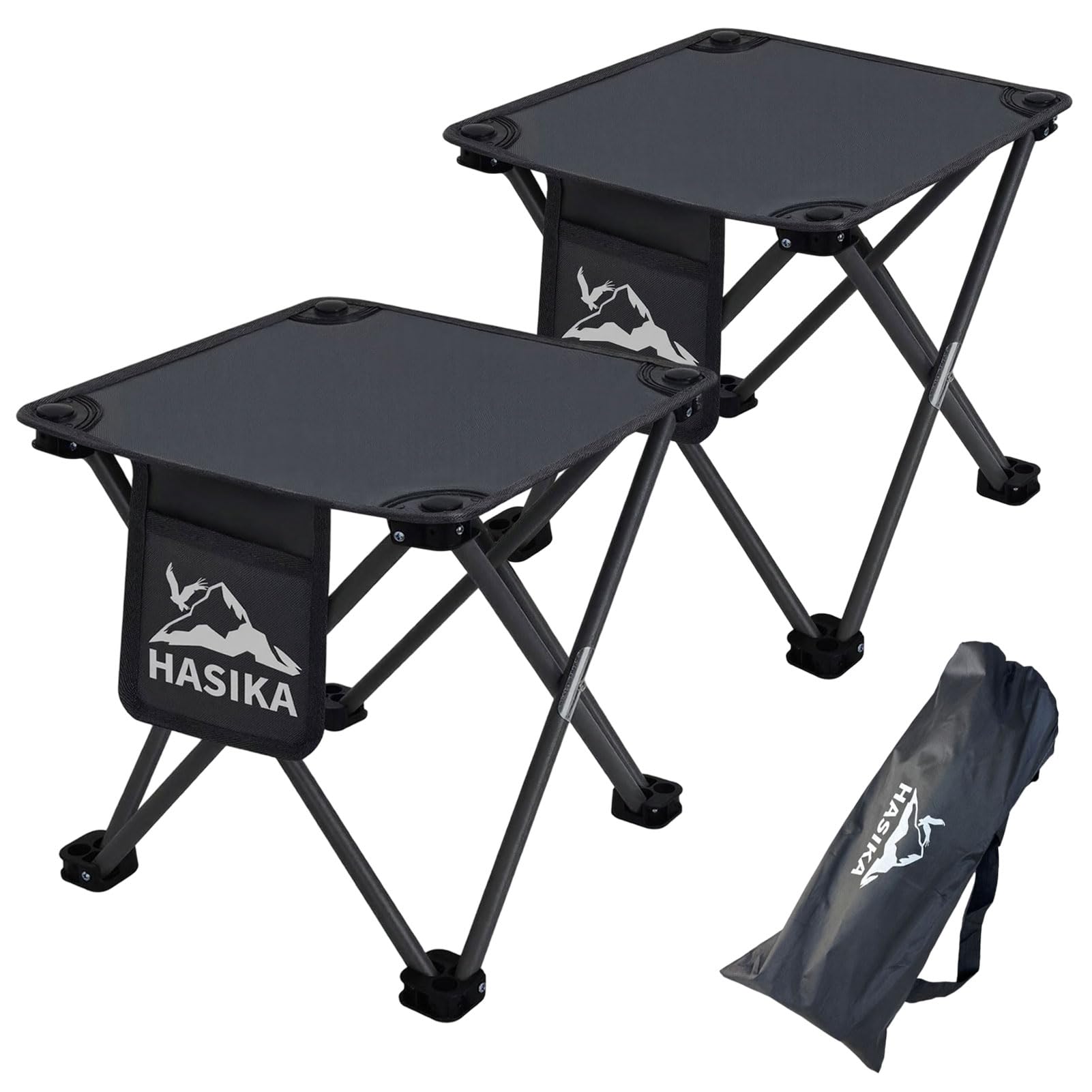 HASIKA Collapsible Stool Foot Rest 2 Pack Folding Stool Portable ...