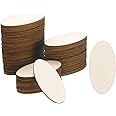 Amazon.com : PATIKIL 60x30mm Wood Pieces, 100 Pack Unfinished Oval Wood ...