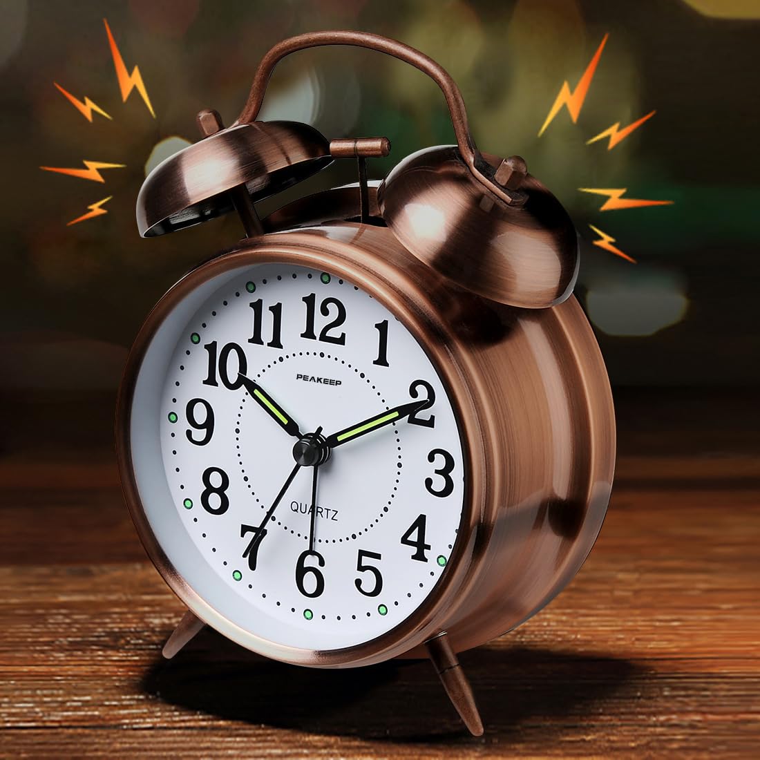 Mua Loud Analog Alarm Clock for Heavy Sleepers, Vintage 4-Inch Twin ...