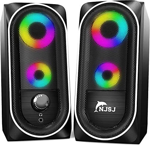NJSJ Computer Speakers, USB Powered PC Speaker, 10W Stereo Desktop ...
