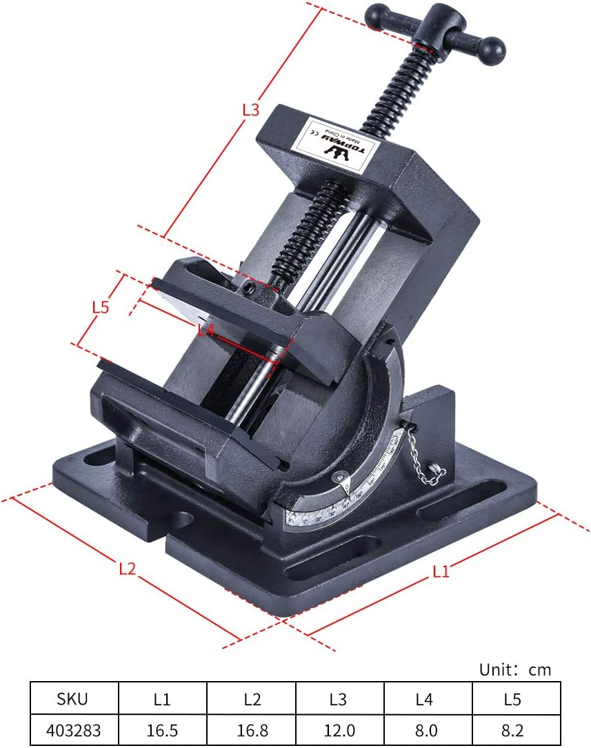 Professional Press Pillar Drill Machine Milling Tilting Vice 100MM 4 ...