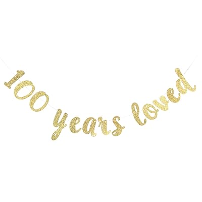 Gold Glitter JustParty Banner for 100th Birthday Australia | Ubuy