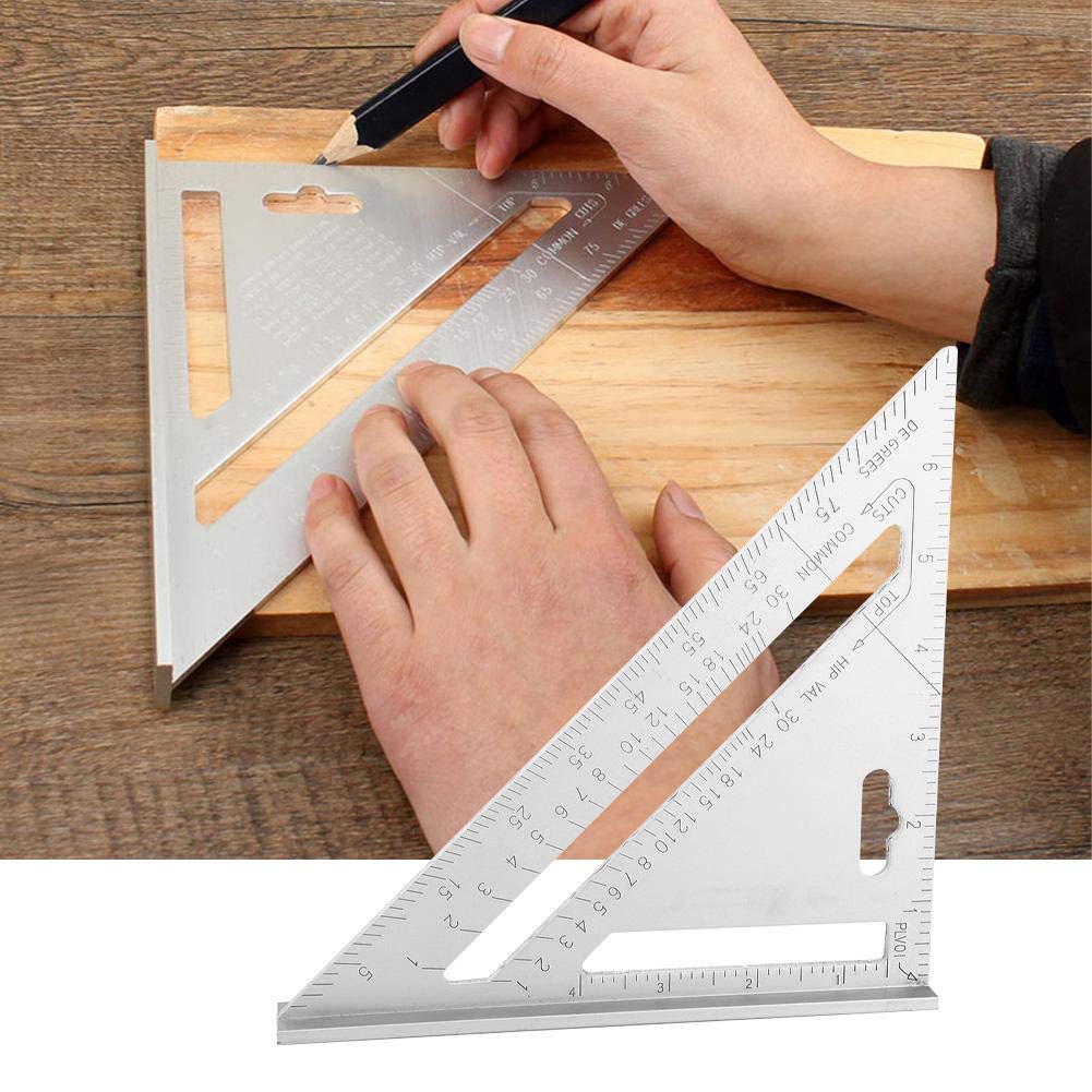 Triangle Ruler,Aluminum Alloy R Triangle Ruler,45 Degree Square Ruler ...