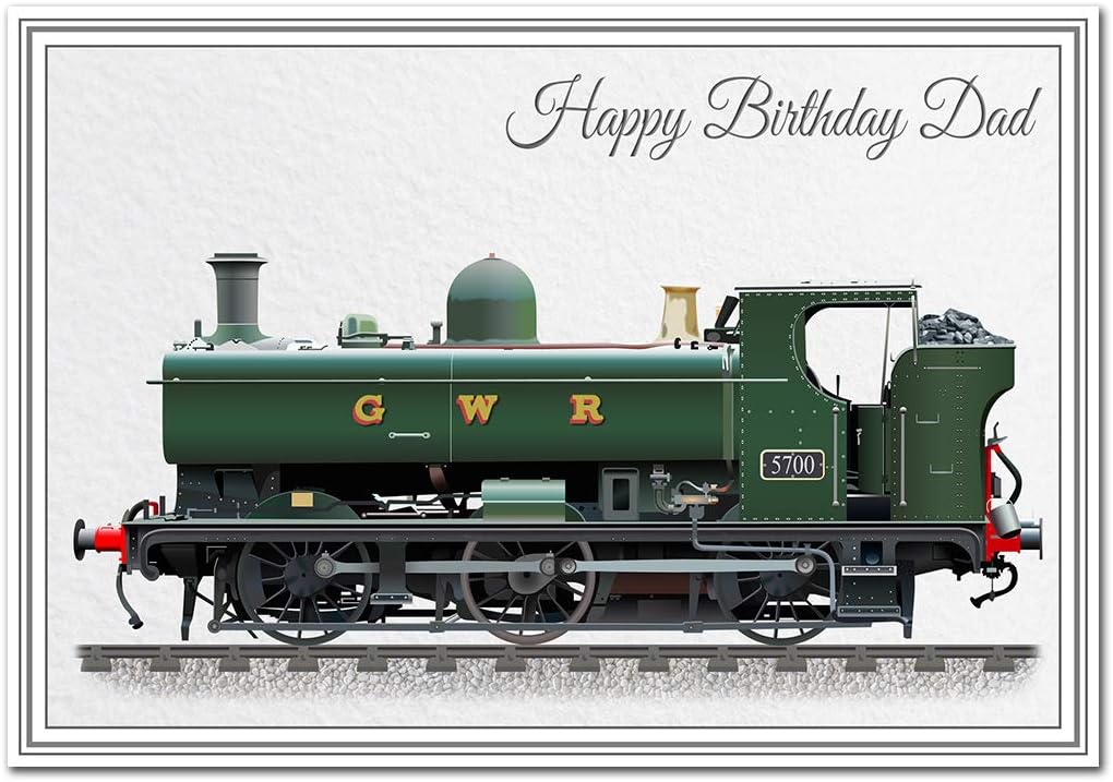 Stunning Birthday Card for Men - GWR Tank Engine - Unusual Unique Steam ...