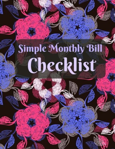 Simple Monthly Bill Checklist (Simple Format-Weekly Bill Planning ...