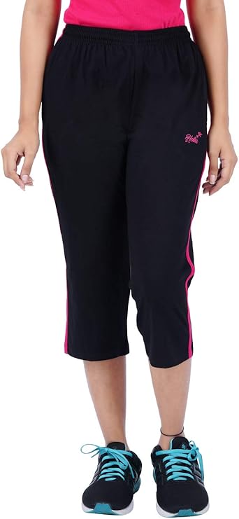 Buy Holla Women's Cotton Solid Three Fourth Pant at Amazon.in