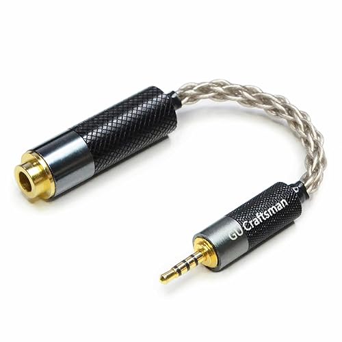 GUCraftsman 2.5mm Balanced Male to 4.4mm Balanced Female Portable ...