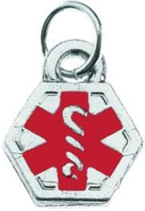 Amazon.com: Medical Alert Mini Silver Charm: Medical Id Charms: Jewelry