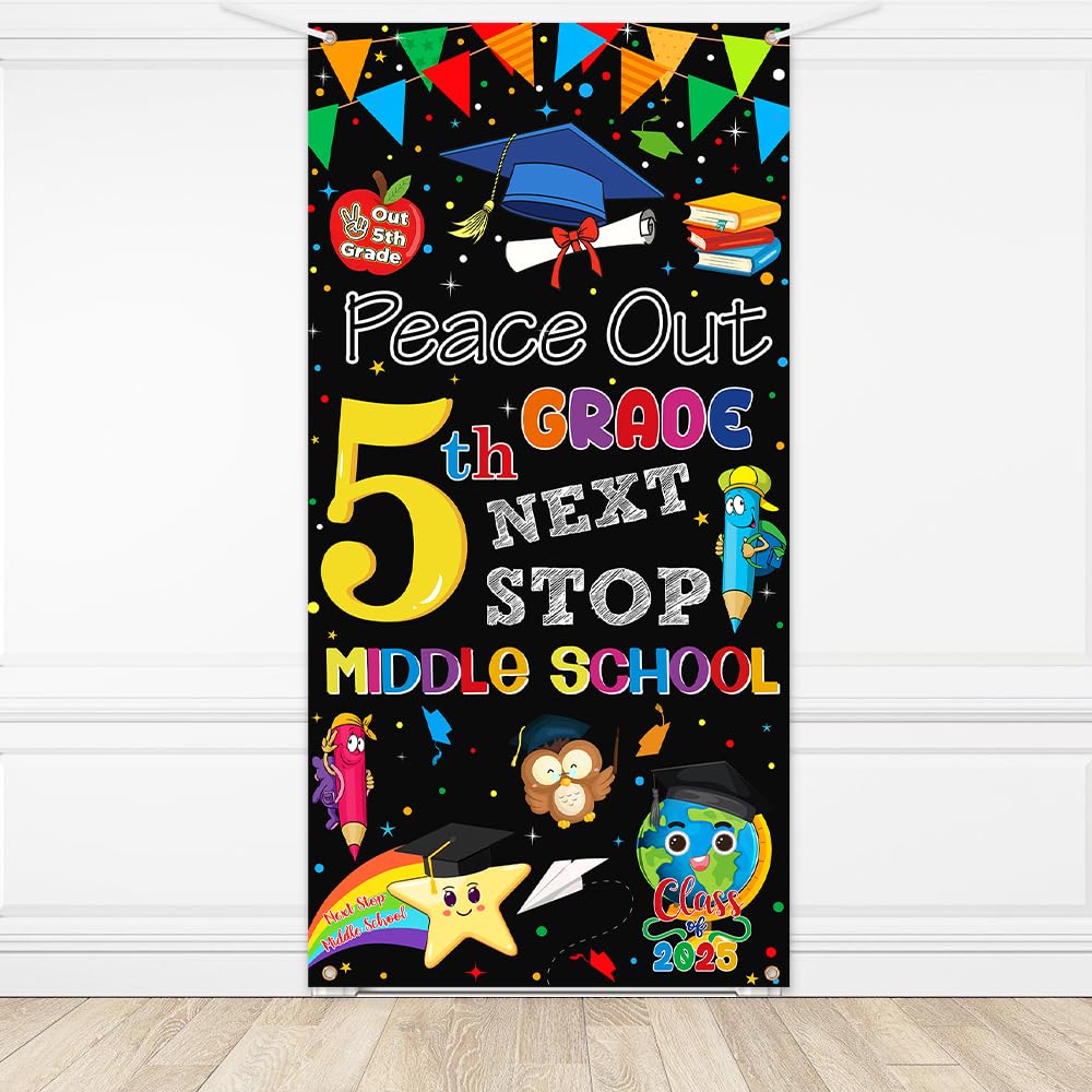 AIBIIN 5TH Grade Graduation Decorations 2025, 5TH Grade Graduate Door ...