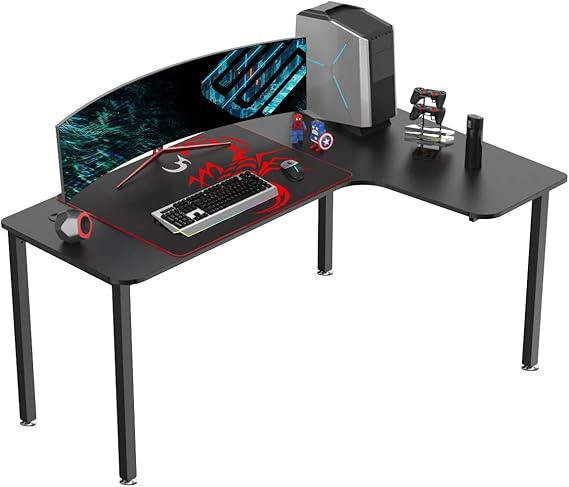 EUREKA ERGONOMIC Gaming Table L60 - Corner Desk - Gaming / Office Desk ...