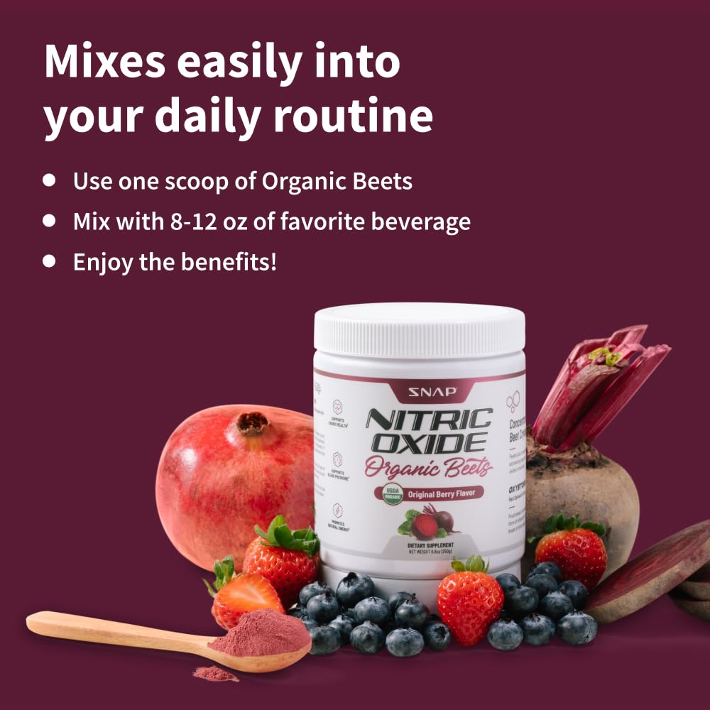 Mua Snap Supplements USDA Organic Beet Root Powder, 3-in-1 Nitric Oxide ...