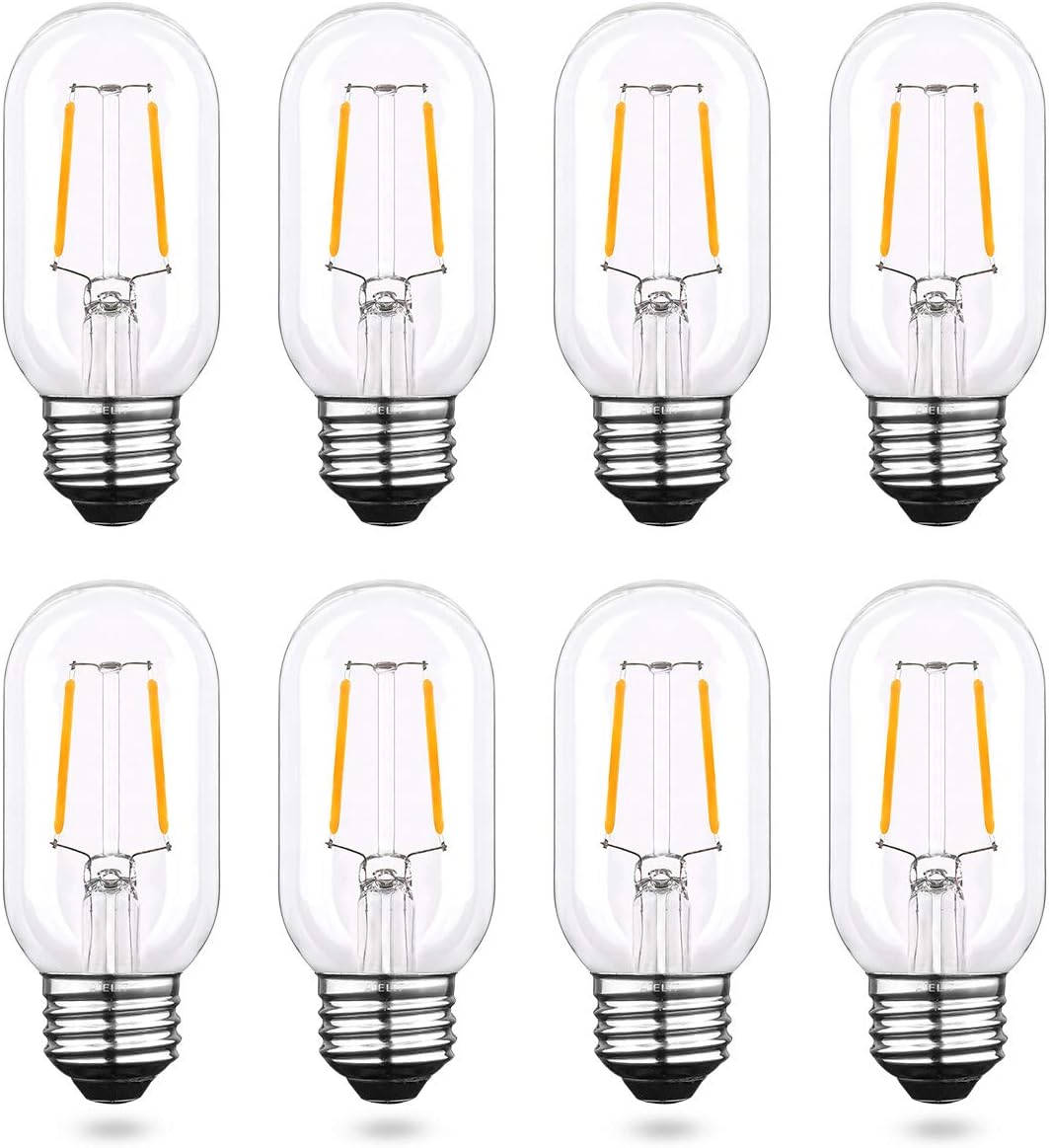 Vintage T45/T14 Light Bulb 25 Watt Equivalent, AIELIT 2W Tube LED Bulbs Dimmable, Classic ...