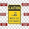 "Caution - Watch Out For Snakes" Sign By SmartSign | 12" x 18" Aluminum ...