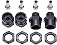 Amazon.com: Hobbypark Aluminum 17mm Hex Wheel Drive Hubs Adapter Nuts with Pins for 1/8 RC Model ...