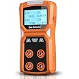 4-in-1 Gas Detector, Portable CO, H2S, O2, LEL Monitor with Vibration, Visual & Audible Alerts ...