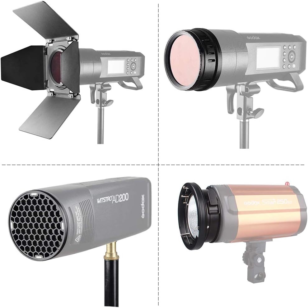 GODOX BD-08 Barn Door Flash Accessories Kit for Godox AD400Pro Outdoor ...