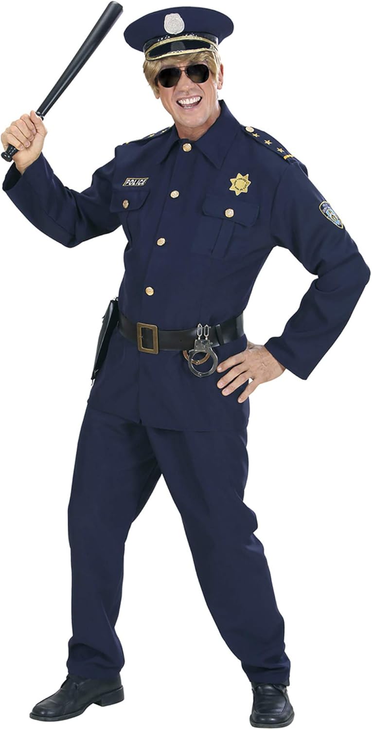 Mens Policeman Heavy Fabric Costume Extra Large UK 46″ for Cop Fancy ...