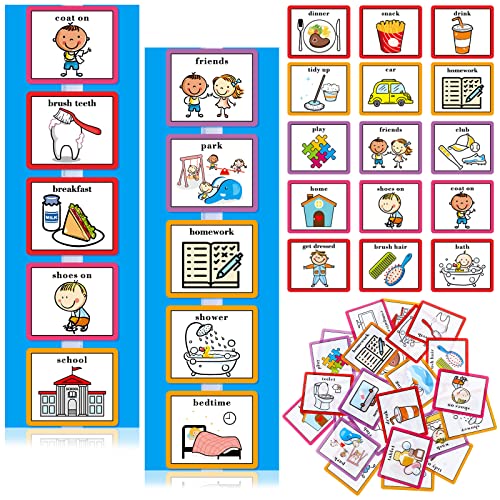 35 Pieces Visual Schedule Cards for Kids Routine Cards Home Chore Chart ...
