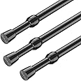 Amazon.com: AIZESI Black Spring Tension Rods Adjustable 26 to 39 ...