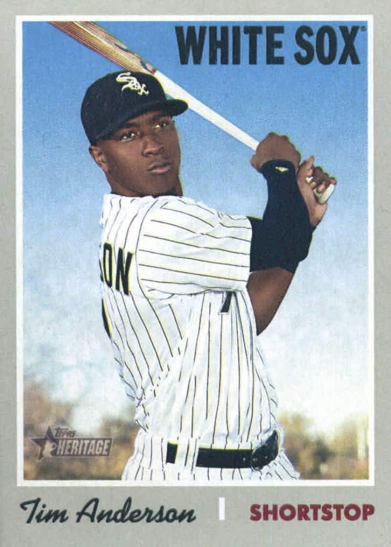 Amazon.com: Baseball MLB 2019 Topps Heritage #217 Tim Anderson White ...