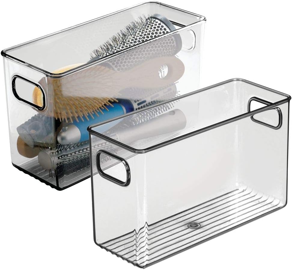 Amazon.de: mDesign 2er-Set Ablagebox mit integrierten Griffen ...