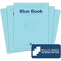 Amazon.com : Roaring Spring Exam Blue Books, 50 Pack, 11" x 8.5", 8 ...