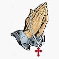 Amazon.com: Generic praying hands Sticker Vinyl Bumper Sticker Decal ...