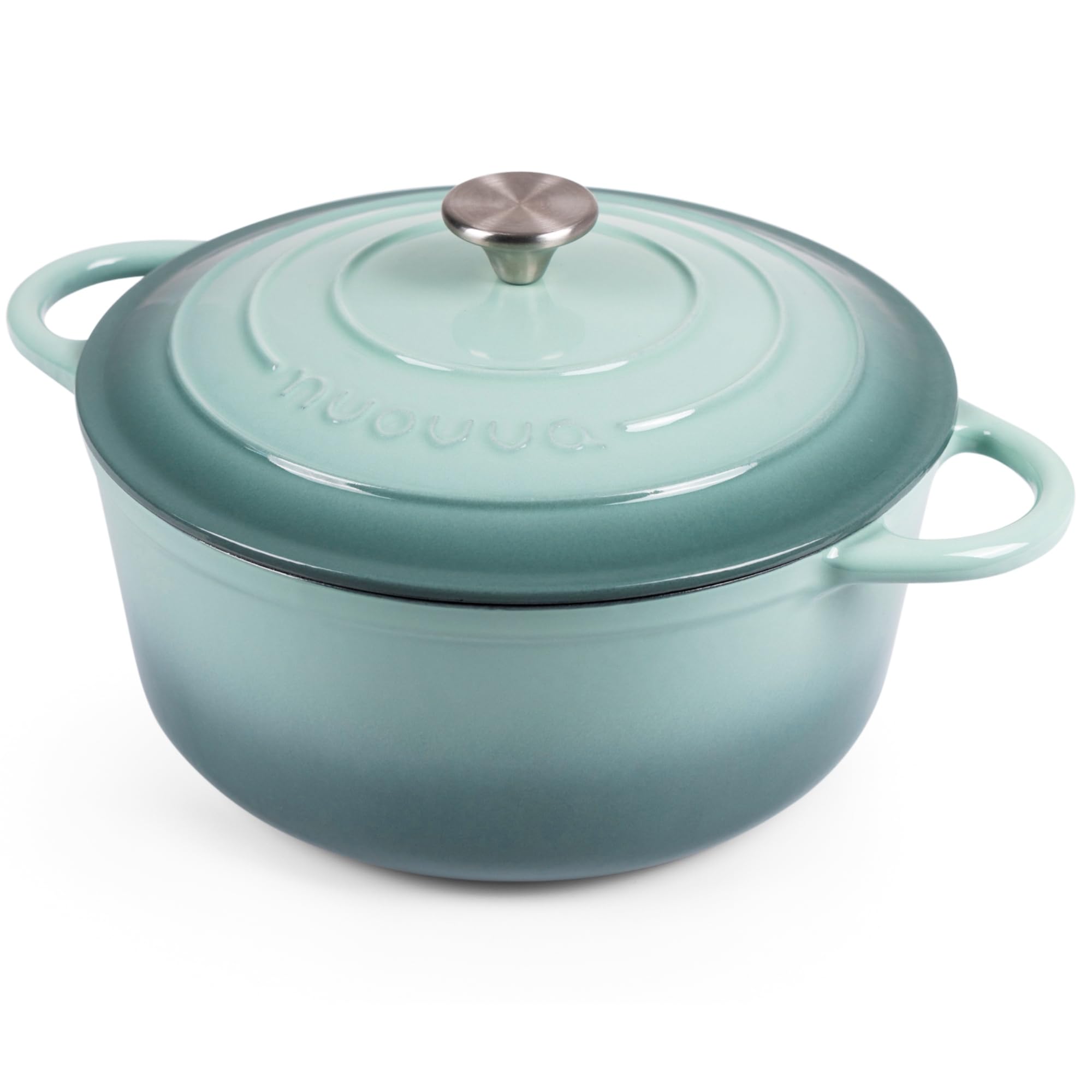 Cast Iron Dutch Oven with Lid – Non-Stick Ovenproof Enamelled Casserole ...