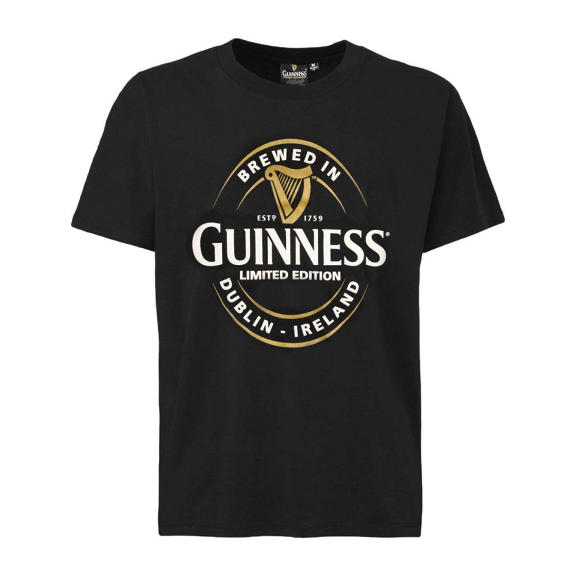 Buy Official Guinness Merchandise T-Shirt with Brewed in Dublin Bottle ...