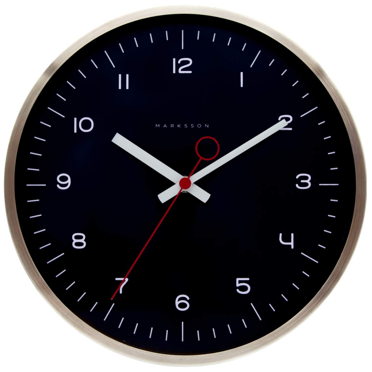 Buy Marksson The Crosby Stainless Steel Wall Clock Silent Non-Ticking ...