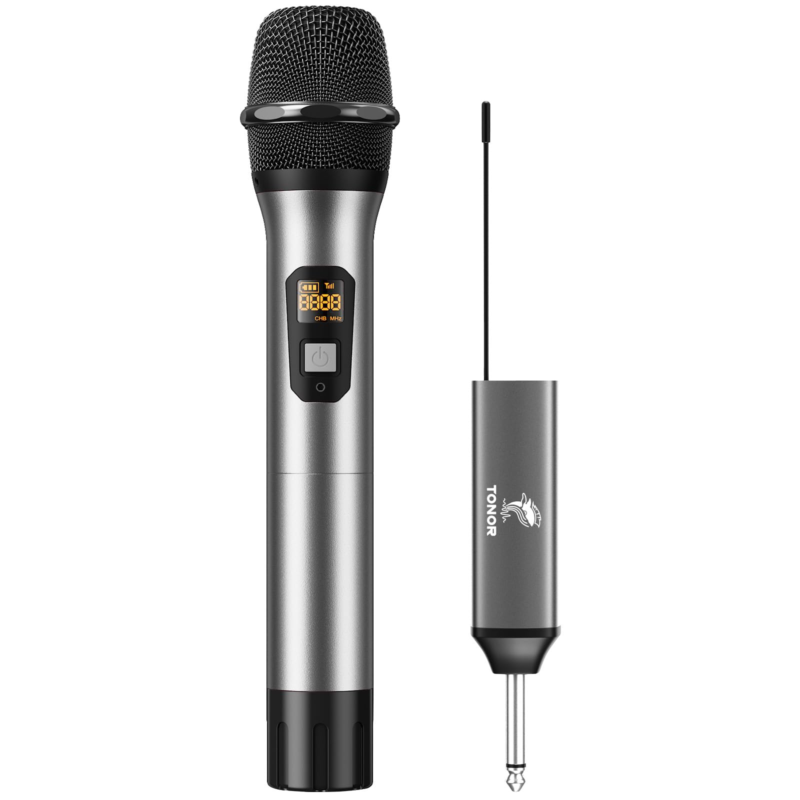 TONOR Wireless Microphone, UHF Metal Cordless Handheld Mic System with ...