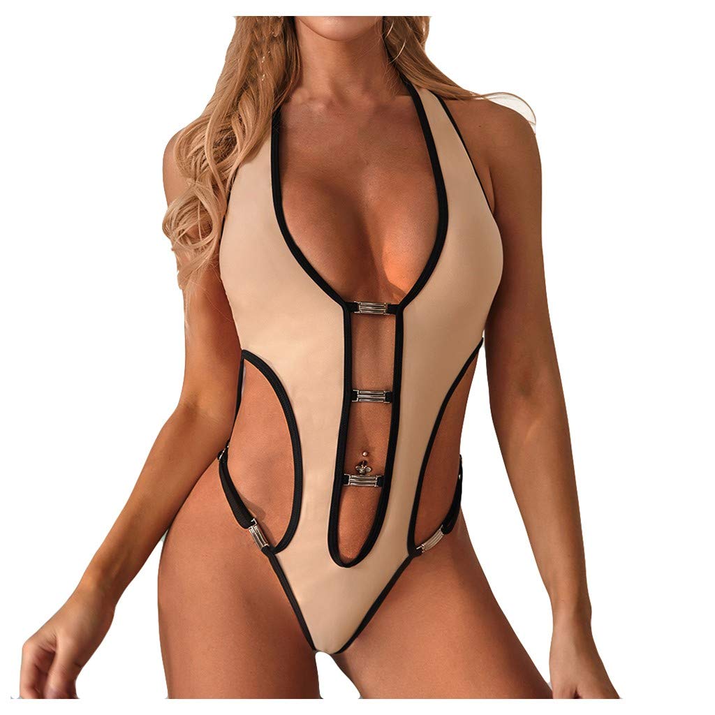 Buy UotmikiWomen's One Piece Crotchless Sling Bikini Sexy Extreme Micro Cheeky G String Thong ...