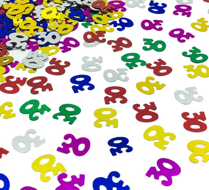 Amazon.com: 30th Birthday Confetti Number 30 Confetti 30th Anniversary ...