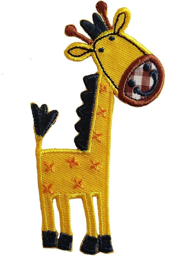 Giraffe 5X10cm Aufbügler Flicken Patch Kleider Aufnäher Bügelbild Stoff ...