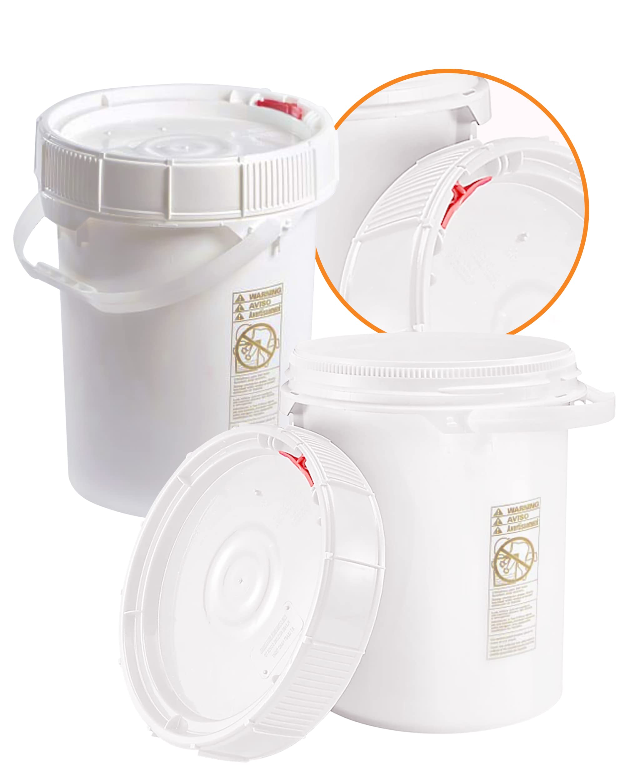 Mua Food Grade 5 Gallon Bucket With Lid - 2 Pack - Includes Airtight ...